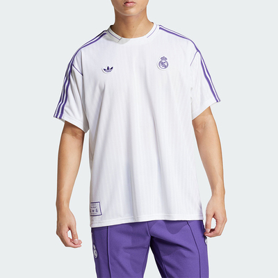 Adidas/阿迪达斯正品三叶草男士足球透气休闲训练短袖JF2581