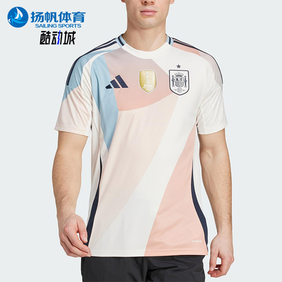 Adidas/阿迪达斯正品2025男士干爽透气经典足球运动短袖JF2648