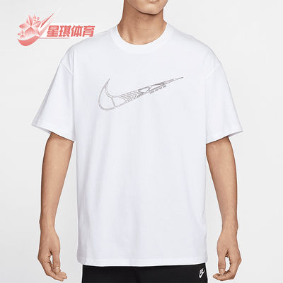 Nike/耐克正品Sportswear男士针织经典透气印花短袖T恤HJ0747-100