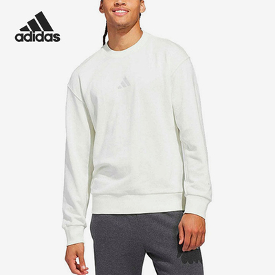 Adidas/阿迪达斯官方正品圆领套头长袖卫衣新款男白色卫衣KC3151