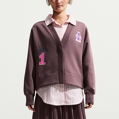 Nike/耐克正品2026春季款女士日常V领针织宽松开衫外套IQ3944-515