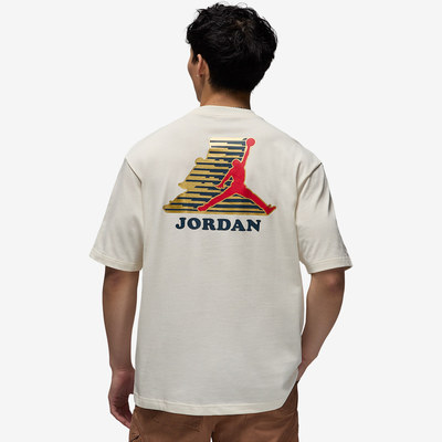 Nike耐克正品Jordan男印花圆领套头透气运动短袖T恤HQ2114-110