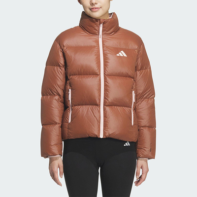 Adidas/阿迪达斯正品冬季女士运动保暖复古休闲立领羽绒服KQ5508