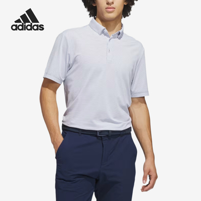 Adidas/阿迪达斯正品男士铅笔条纹舒适短袖高尔夫球服KB1363