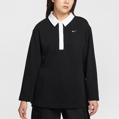 Nike/耐克正品Sportswear女士运动翻领针织柔软长袖T恤IF0358-010