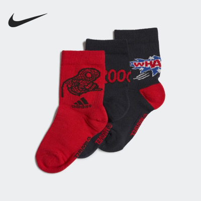 Adidas/阿迪达斯正品新款儿童时尚透气运动袜三双装GE3297