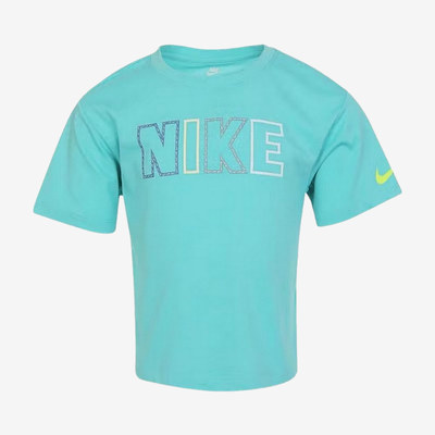 Nike耐克正品中小童短袖圆领印花休闲日常出行T恤HQ7783-328