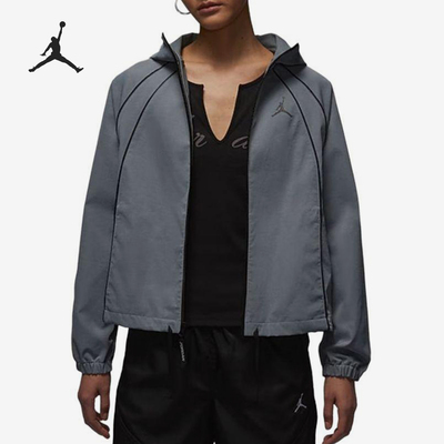 Nike/耐克正品JORDAN女士经典梭织连帽短款运动外套HV4873-065