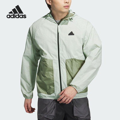阿迪达斯男士户外连帽外套