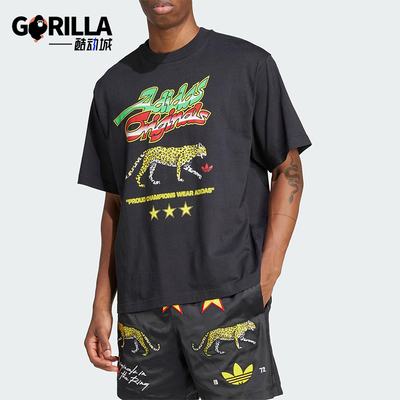 Adidas/阿迪达斯正品三叶草男士经典印花透气圆领短袖T恤KA4553