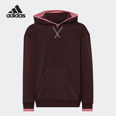 阿迪达斯大童运动连帽套头卫衣