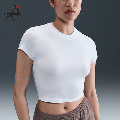 Nike/耐克正品新款女士亲肤时尚简约短款休闲短袖HF9539-100