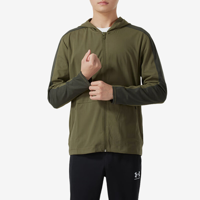 UA/安德玛正品新款男士户外健身训练运动针织连帽外套1379674-390