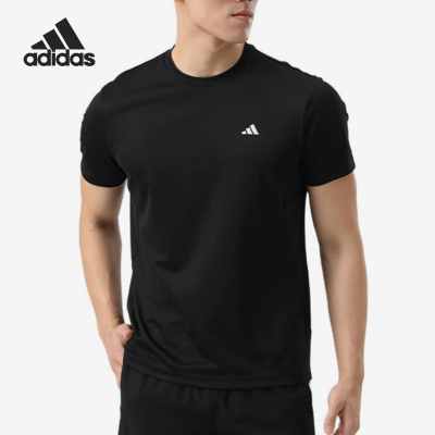 Adidas/阿迪达斯官方正品2025年男士运动休闲透气短袖T恤KC3741