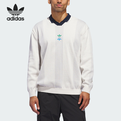 阿迪达斯男士针织套头卫衣
