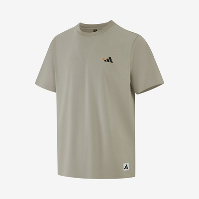Adidas/阿迪达斯正品S新款男卡其灰色运动经典休闲短袖T恤KC2867