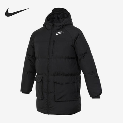 Nike/耐克正品冬季大童户外保暖运动连帽中长款羽绒服HQ7162-010
