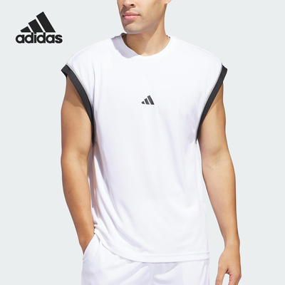 Adidas/阿迪达斯正品2025夏季款男士圆领无袖篮球T恤背心JN4724