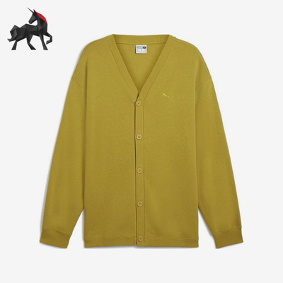 Puma/彪马正品Artisanal纯色开衫V领长袖衫经典运动外套629967-21