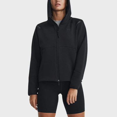 UA/安德玛正品Unstoppable Flc FZ女士运动连帽外套1379842-001