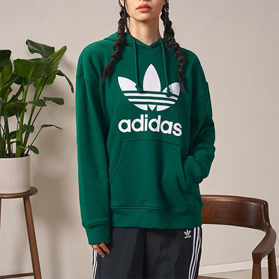 阿迪达斯女士连帽卫衣套头衫