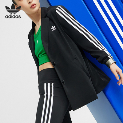 Adidas/阿迪达斯正品三叶草女子时尚休闲西装夹克外套IK0440