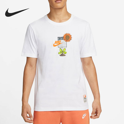 Nike/耐克官方正品夏季款印花运动休闲男子透气短袖T恤DQ1034-100