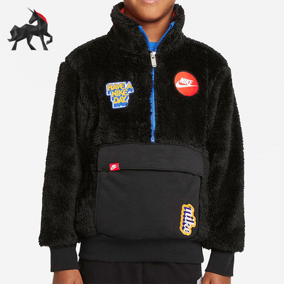 Nike/耐克正品2025秋季小童时尚潮流保暖立领运动卫衣DQ3610-010