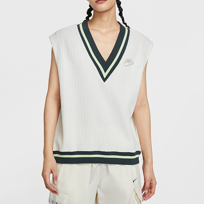 Nike/耐克Sportswear女士休闲宽松针织V领无袖背心T恤IM7483-133