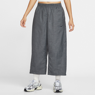 Nike/耐克正品Sportswear女士运动中腰梭织直筒九分裤IF5454-010