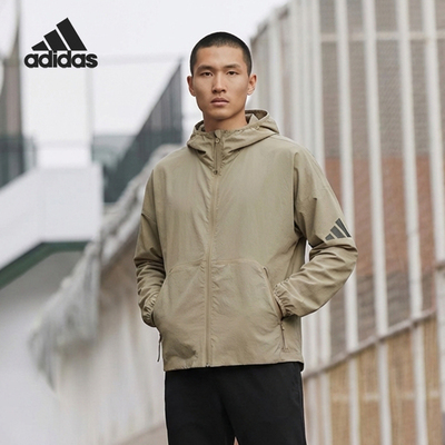 Adidas/阿迪达斯正品MYSHELTER男士宽松连帽休闲外套JW3631