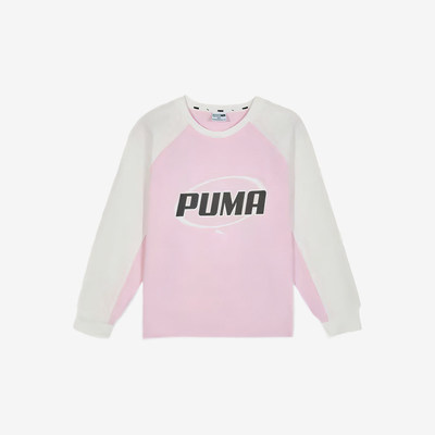 Puma/彪马正品Colorblock长袖T恤儿童粉白色上衣950544-03