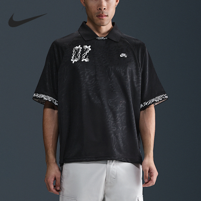 Nike/耐克正品新款2025夏季男士时尚简约运动翻领短袖HJ2966-010