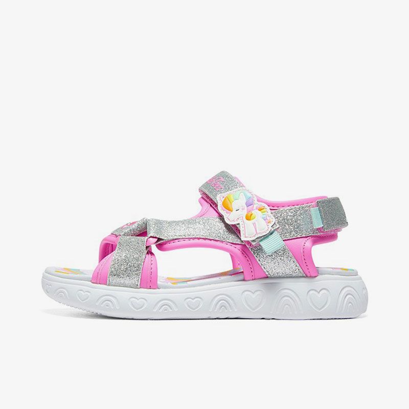 Skechers/斯凯奇正品当季大童闪灯凉鞋魔术贴休闲沙滩鞋