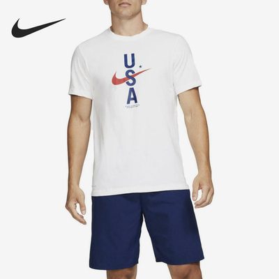 Nike/耐克正品男士运动休闲舒适透气圆领短袖T恤CK0455-100