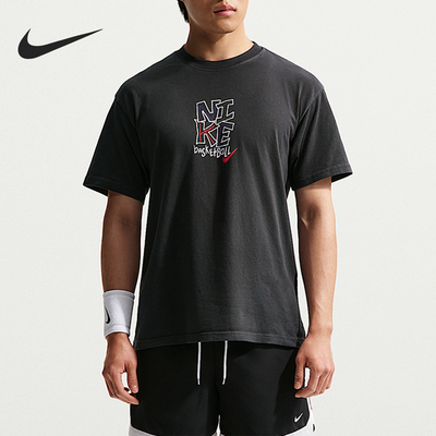 Nike/耐克官方正品夏季男士图案印花宽松运动籃球 T 恤IM5043-010