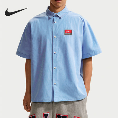 Nike/耐克正品夏季男士刺绣运动休闲透气衬衫T恤IF0927-427