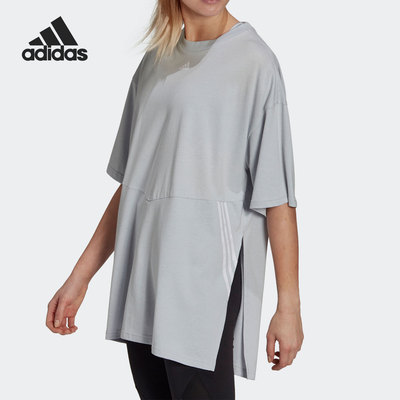 Adidas/阿迪达斯正品新款女子夏季圆领宽松短袖运动T恤H65063