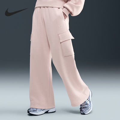 耐克女士简约透气休闲工装长裤