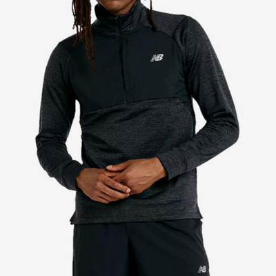 New Balance/NB正品新款男子吸湿排汗立领卫衣套头衫MT43204-BK