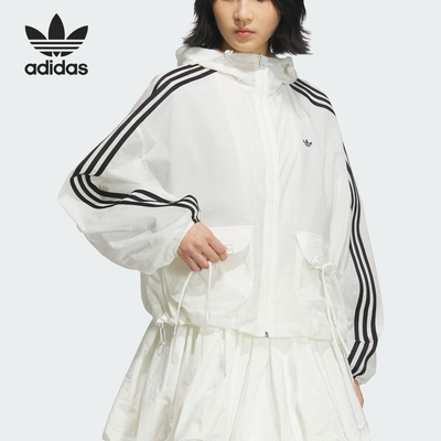 Adidas/阿迪达斯正品三叶草女士短款透气防晒户外外套KB8964