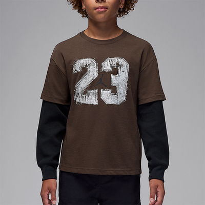Nike/耐克正品JORDAN大童休闲假两件圆领复古时尚长袖IQ3374-237