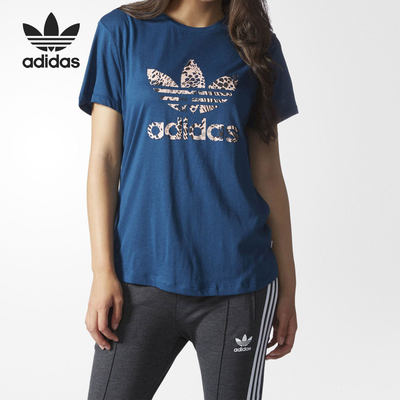 Adidas/阿迪达斯正品叶草新款女子休闲舒适透气短袖圆领T恤AY8669