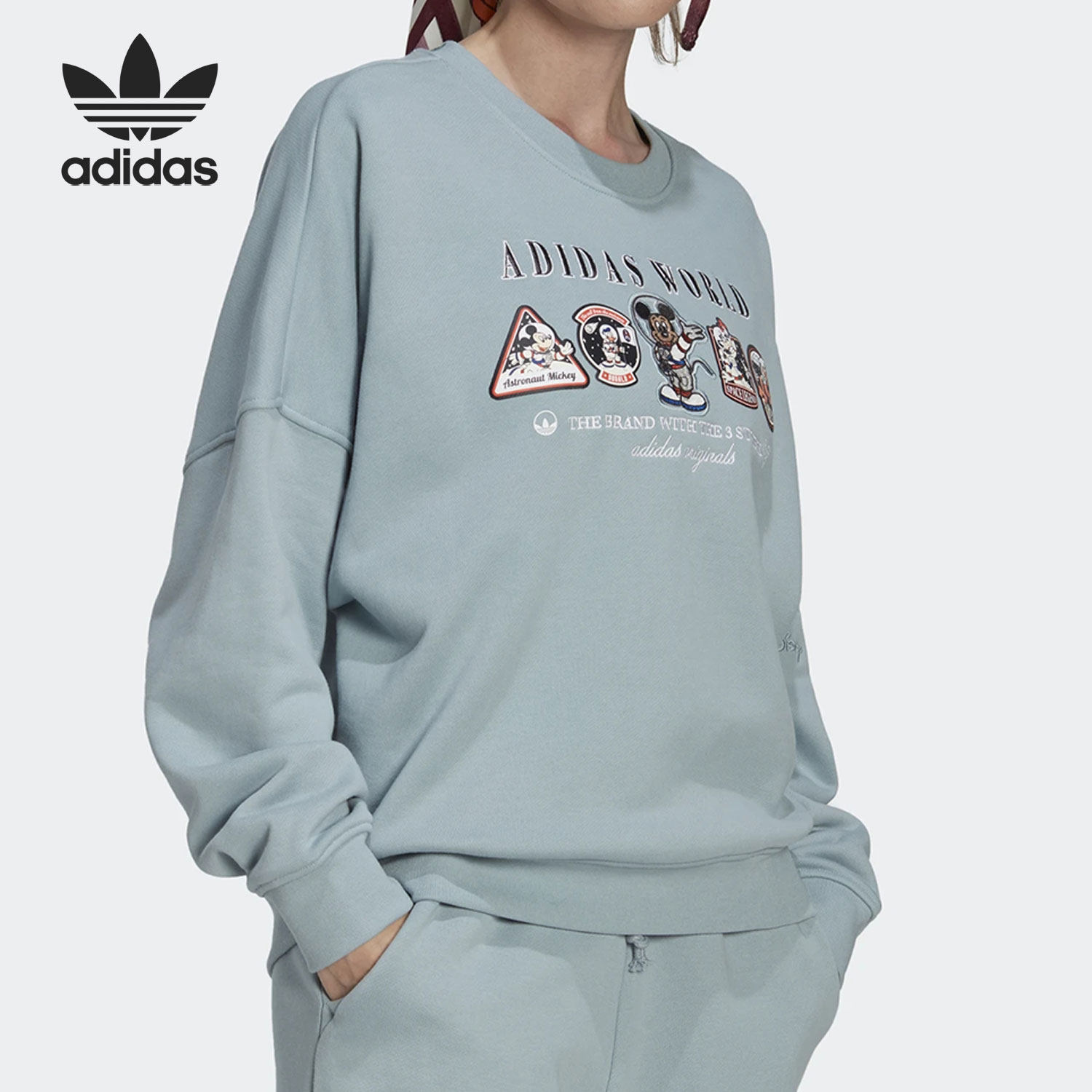 Adidas/阿迪达斯官方正品三叶草当季新款女子运动时尚卫衣HL9057
