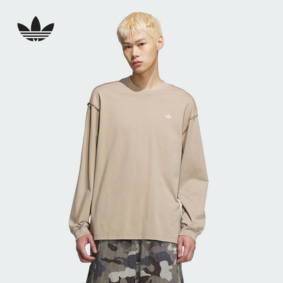 adidas阿迪达斯三叶草彝族文化情侣长袖正品夏男棉T恤宽松KC1431