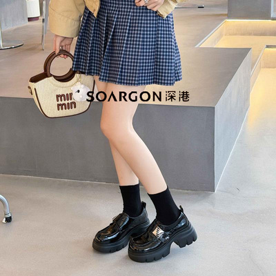 深港专柜2026春季新款厚底舒适休闲百搭女士乐福单鞋L1750C89861