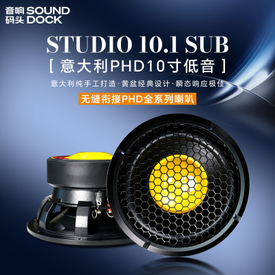意大利PHD汽车音响改装10寸低音STUDIO10.1SUB汽车音响低音炮喇叭