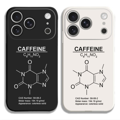 理科化学咖啡因caffeine分子式手机壳适用iPhone15硅胶13苹果16液态12保护套17PROMAX挂绳VIVO