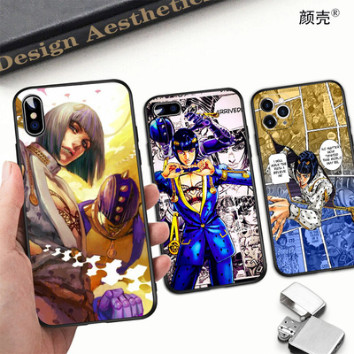 布加拉提JOJO手机壳适用XR防摔XS苹果SE磨砂11PROMAX硅胶6S78PLUS