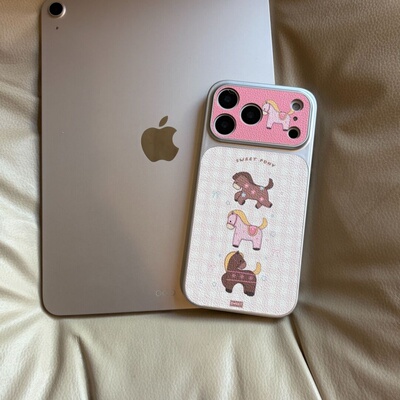 包ai键ins可爱甜心小马大视窗适用苹果17手机壳卡通iphone16promax17Pro防摔15Pro皮质14新款1516Pro全包1312